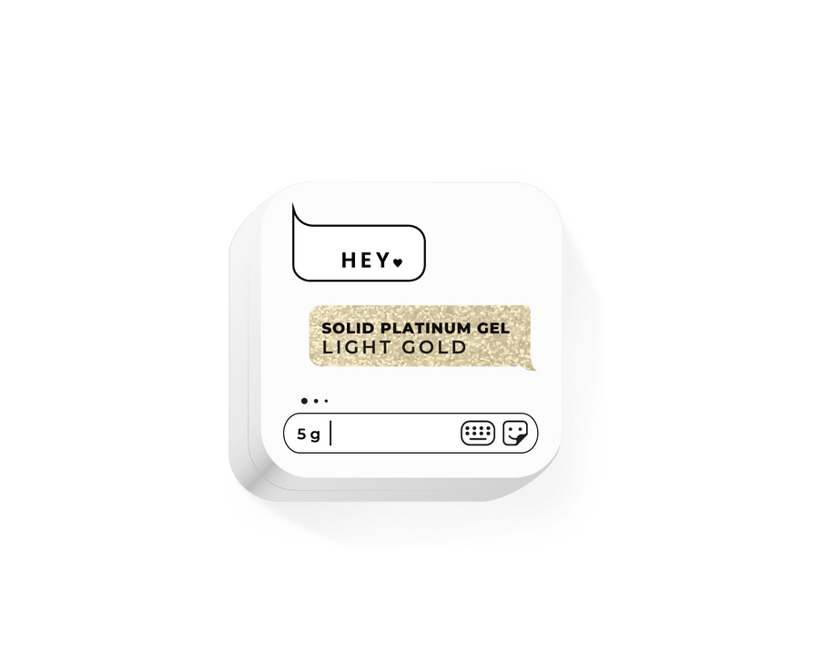 HEY LOVE Solid platinum gel Light Gold 5 g | Bellu.eu
